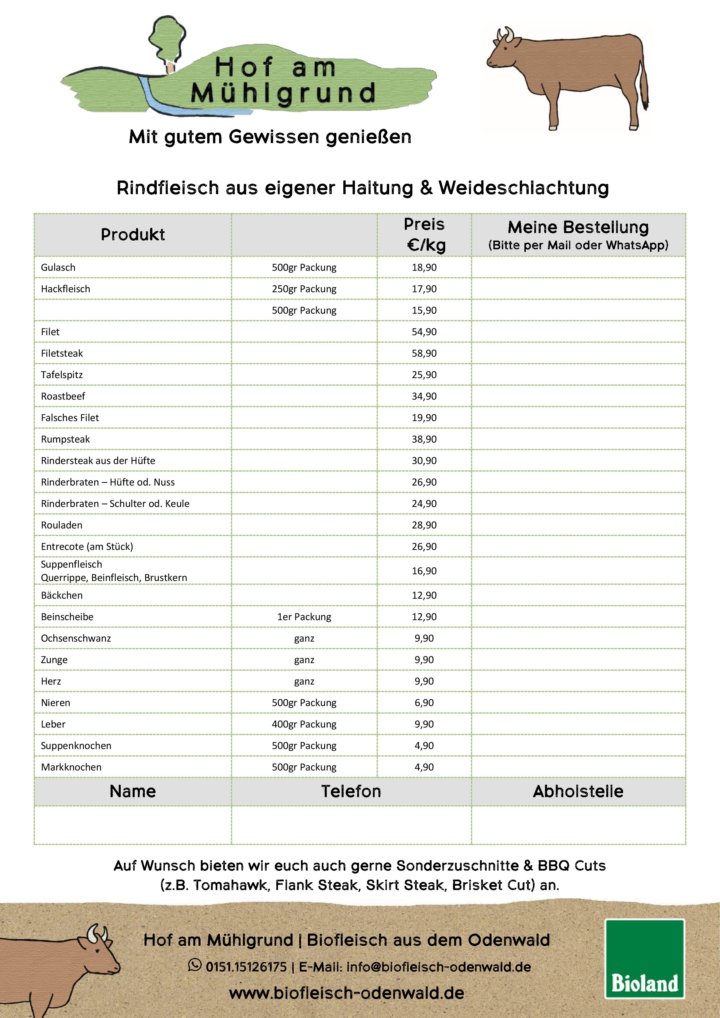 Biofleisch Odenwald - Weidehähnchen